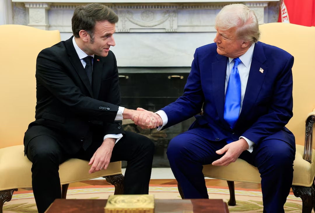 Trump, Macron show sharp divide on Ukraine despite friendly tone ...
