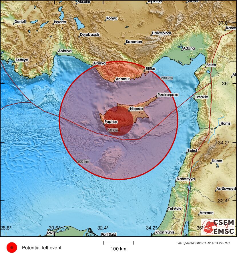 New 5.3 magnitude earthquake shakes Cyprus - Sigmalive English