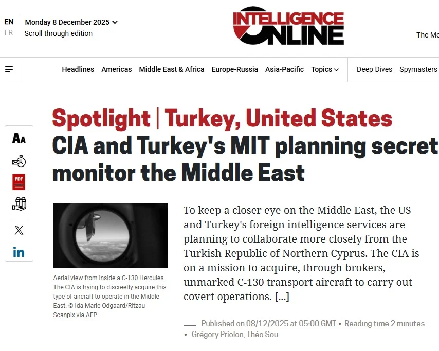 CIA and MIT reportedly planning secret airbase in occupied Cyprus ...