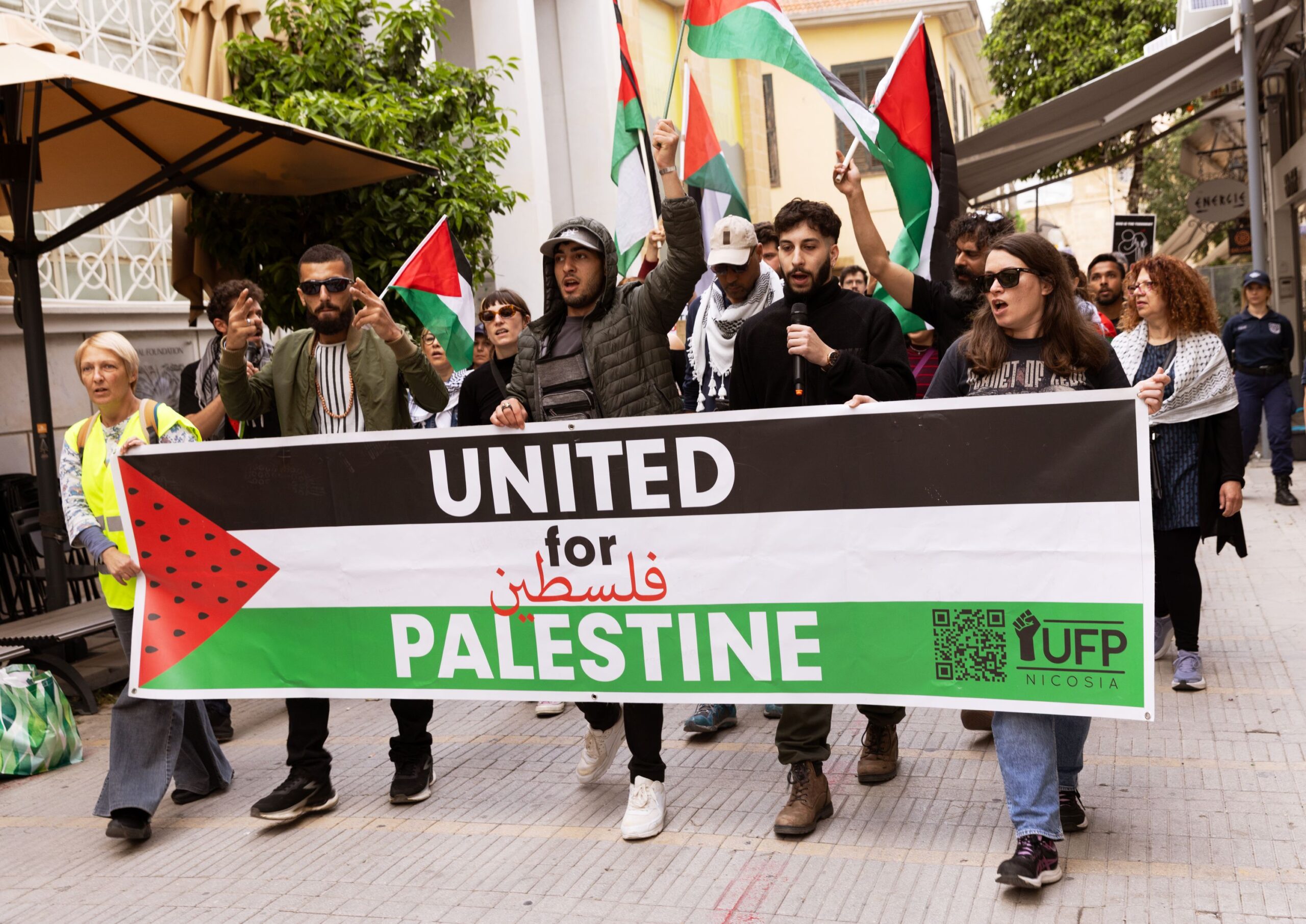 United for Palestine protest in Nicosia against Israeli death penalty ...